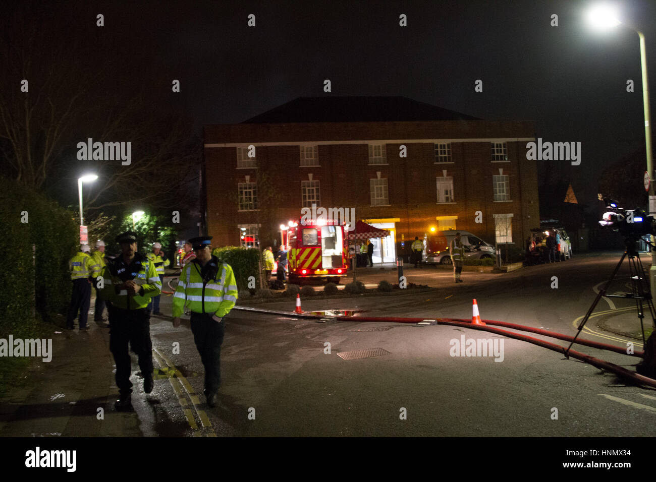 Oxford, UK. 14th Feb, 2017. Block of flats in Osney Lock, Oxford ...
