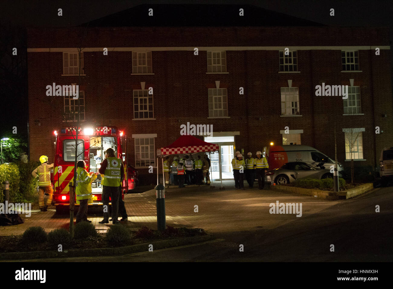 Oxford, UK. 14th Feb, 2017. Block of flats in Osney Lock, Oxford ...