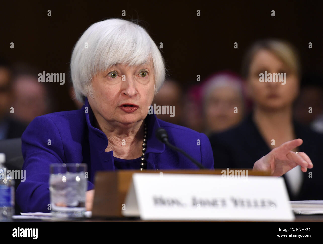 Washington, USA. 14th Feb, 2017. U.S. Federal Reserve chairwoman Janet ...