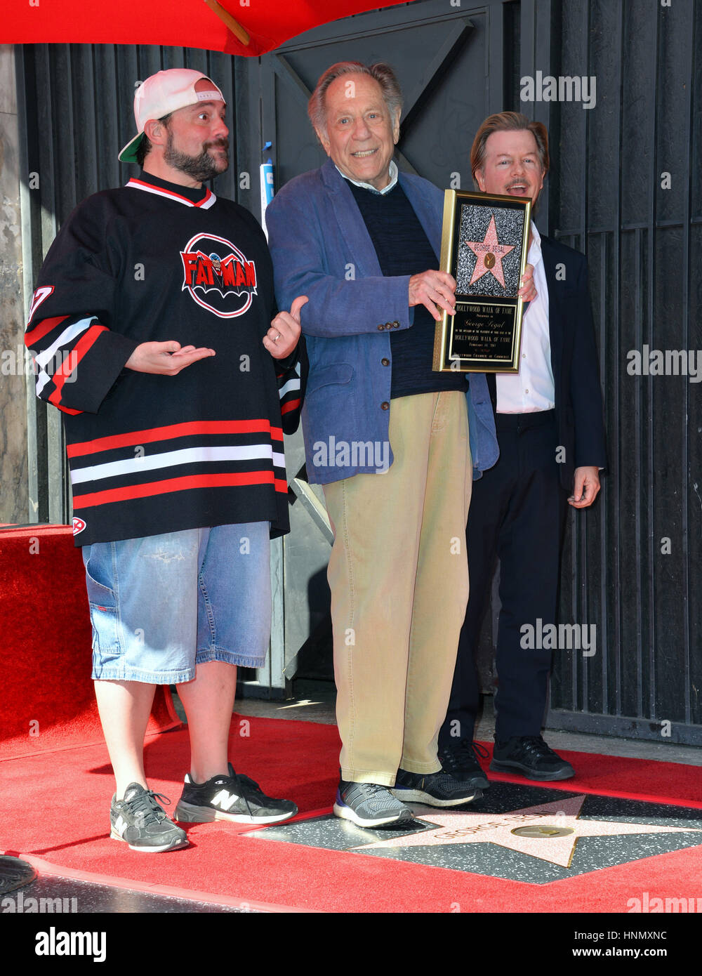 Los Angeles, USA. 14th Feb, 2017. George Segal with Kevin Smith & David ...