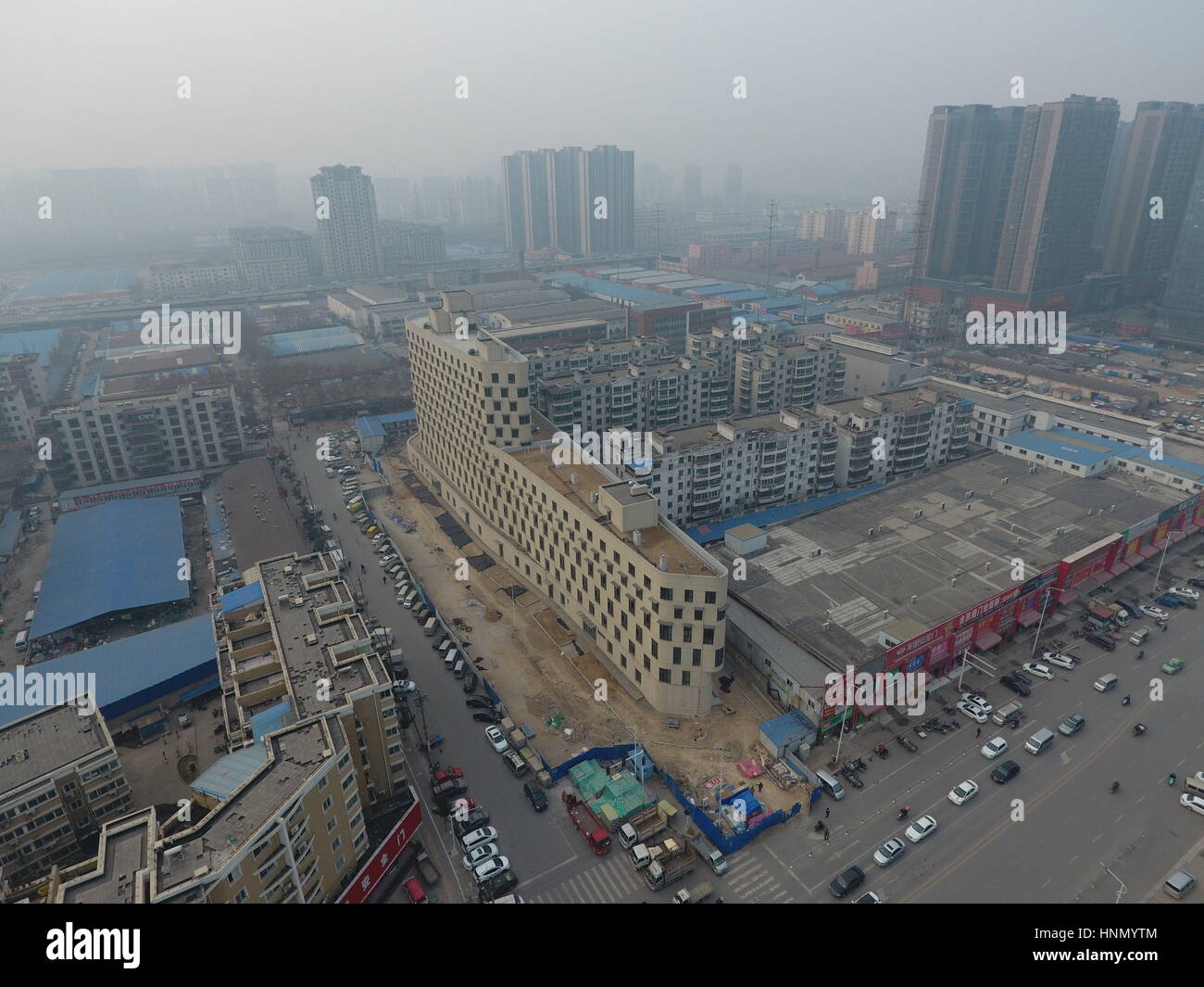 Zhengzhou, Zhengzhou, China. 14th Feb, 2017. A 11-storey building looks ...
