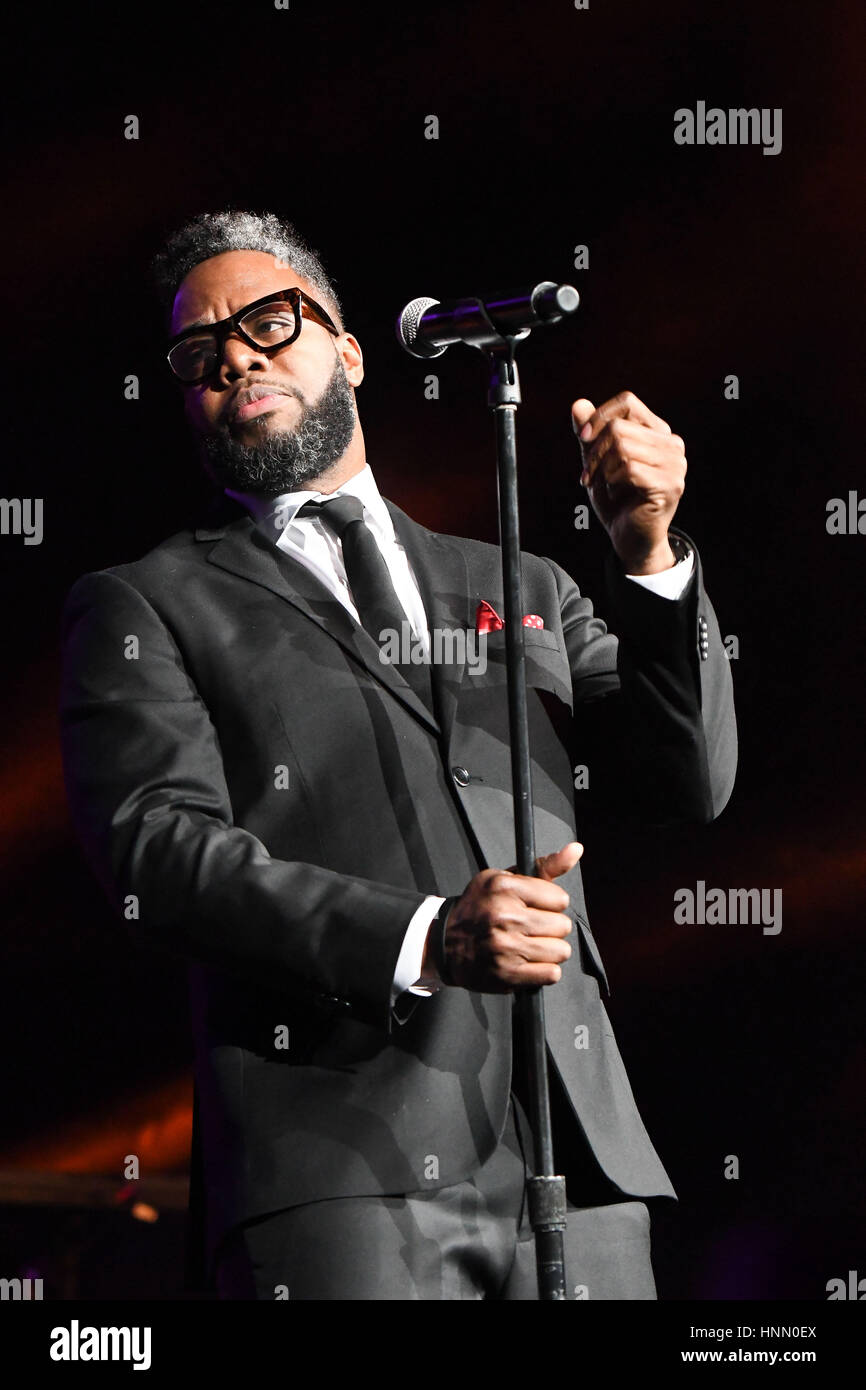 Philadelphia, Pennsylvania, USA. 14th Feb, 2017. R&B singer, DWELE ...