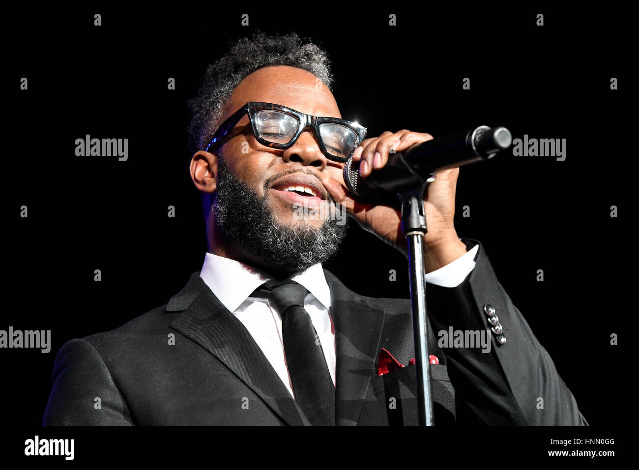 Philadelphia, Pennsylvania, USA. 14th Feb, 2017. R&B singer, DWELE ...