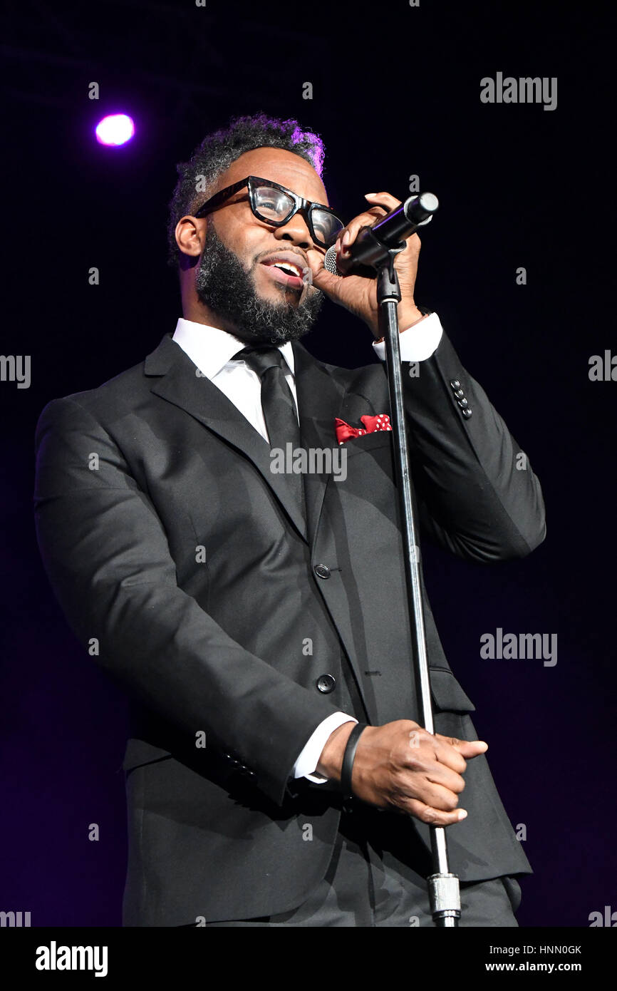 Philadelphia, Pennsylvania, USA. 14th Feb, 2017. R&B singer, DWELE ...