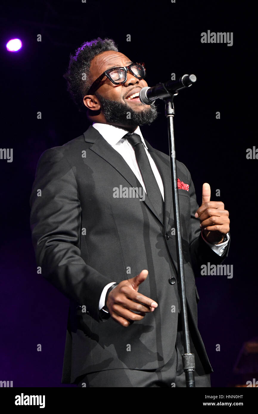 Philadelphia, Pennsylvania, USA. 14th Feb, 2017. R&B singer, DWELE ...