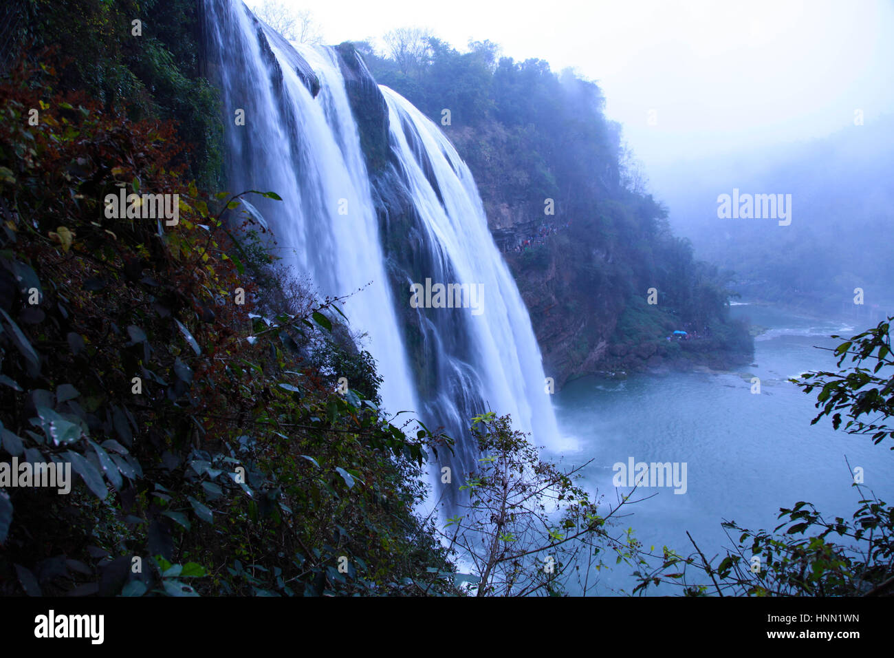 Anshu, China. 15th Feb, 2017. Scenery of Huangguoshu Waterfall in ...