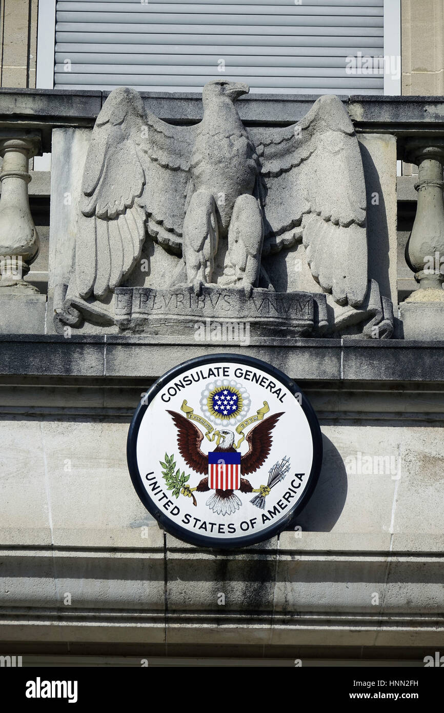 Strasbourg, France. 21st Aug, 2016. View of the seal of the United ...