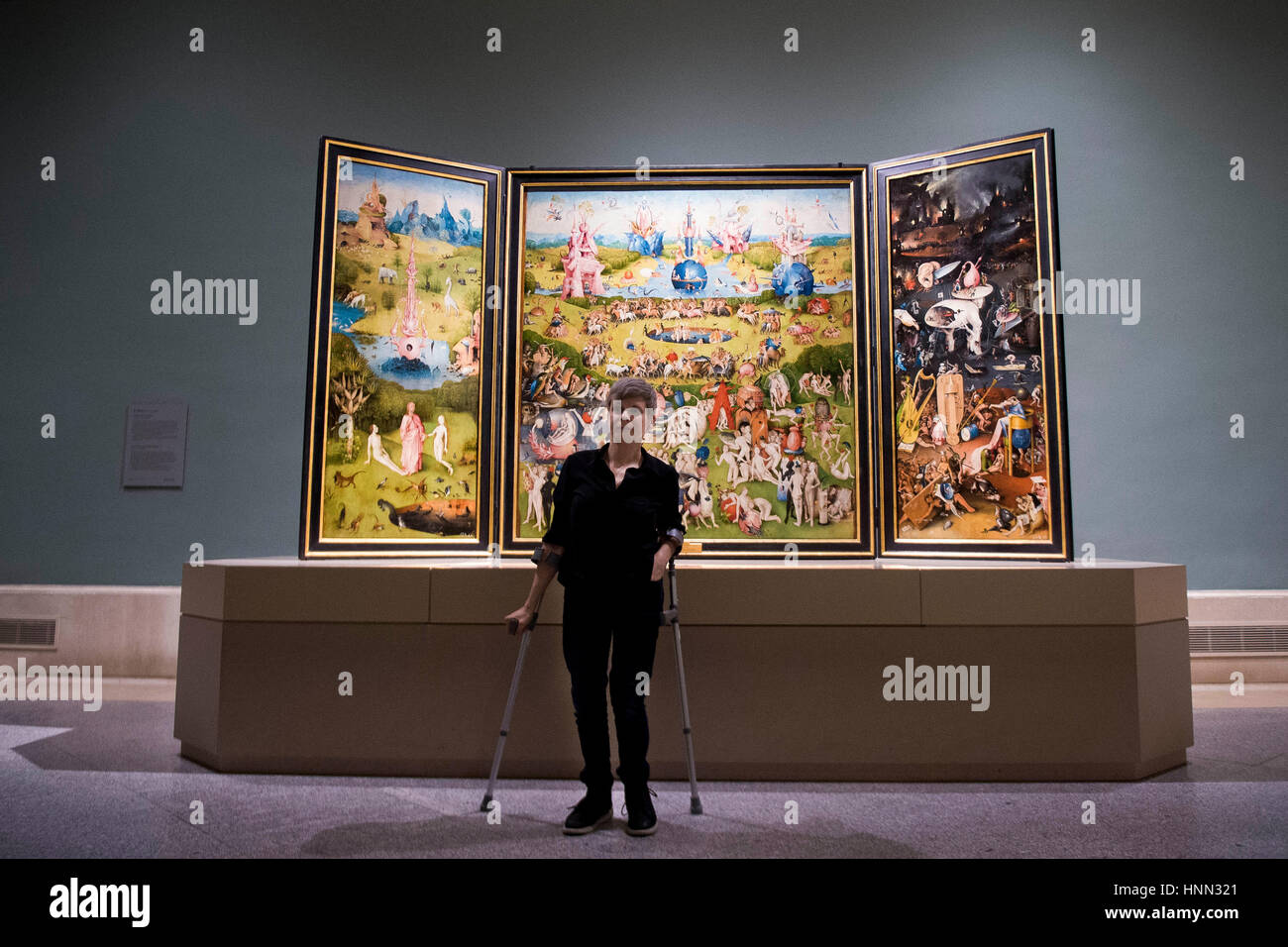 Dancer Claire Cunningham during her performance at the Museo del Prado ...