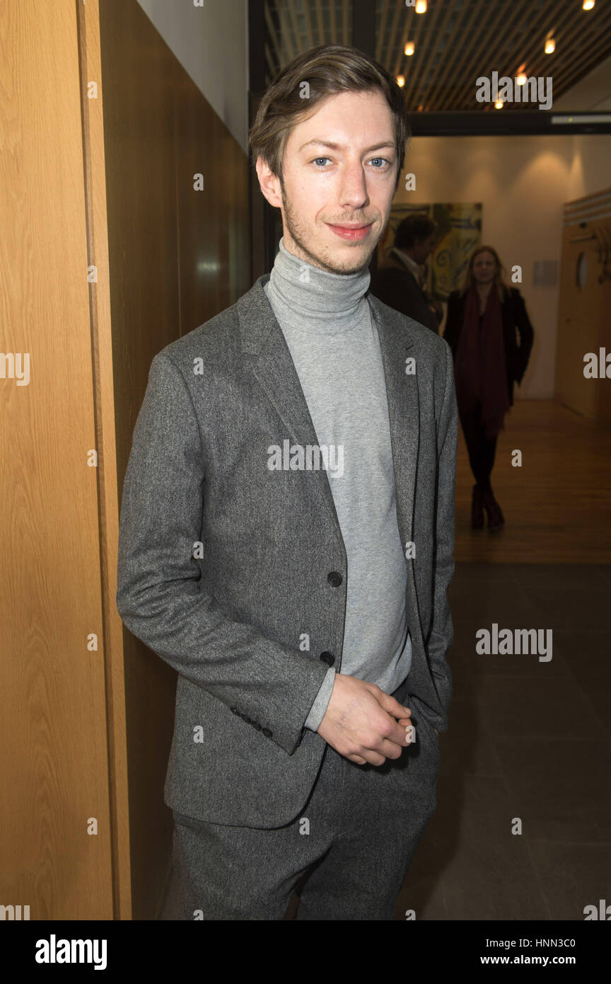 Berlin, Germany. 14th Feb, 2017. Max Mauff beim Empfang der Hessischen ...