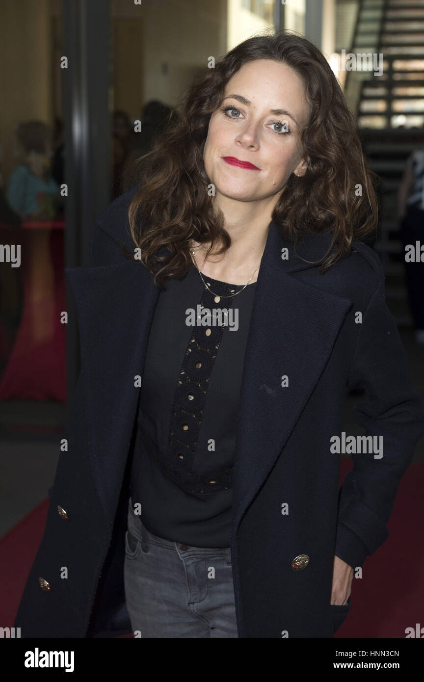 Berlin, Germany. 14th Feb, 2017. Anja Knauer beim Empfang der ...