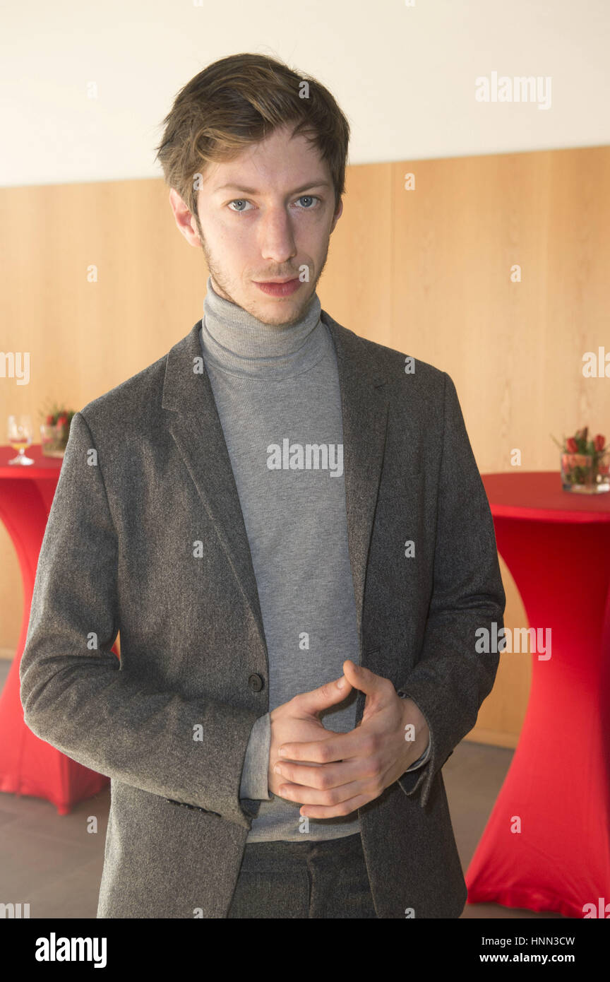 Berlin, Germany. 14th Feb, 2017. Max Mauff beim Empfang der Hessischen ...