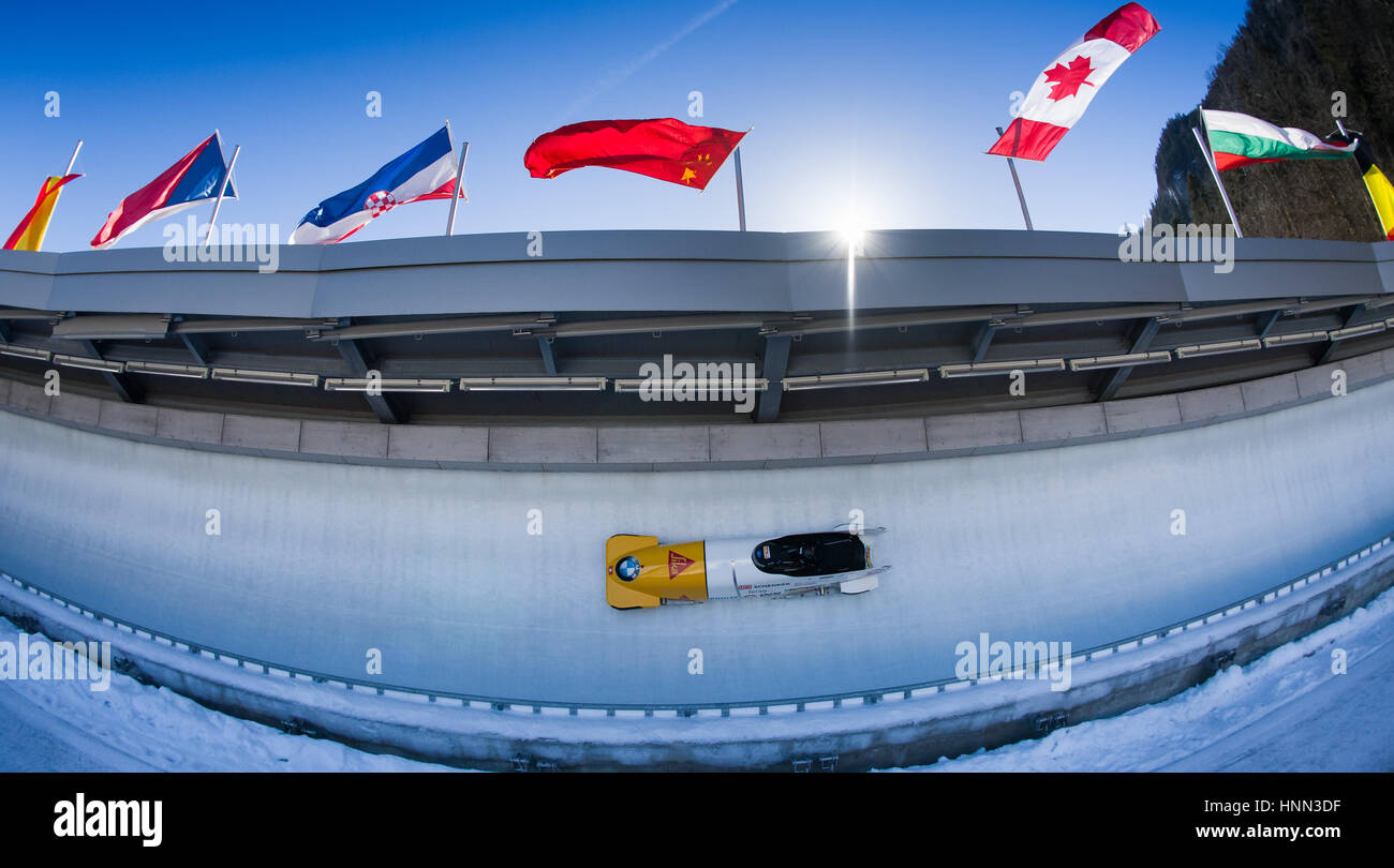 Koenigssee, Germany. 15th Feb, 2017. Swiss bobsled pilot Martina ...