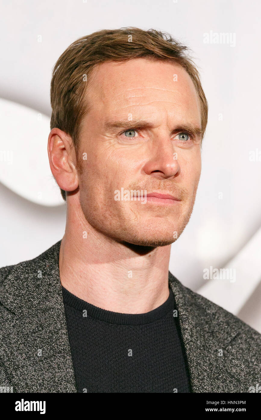 Irish-German actor Michael Fassbender speaks during a special screening ...