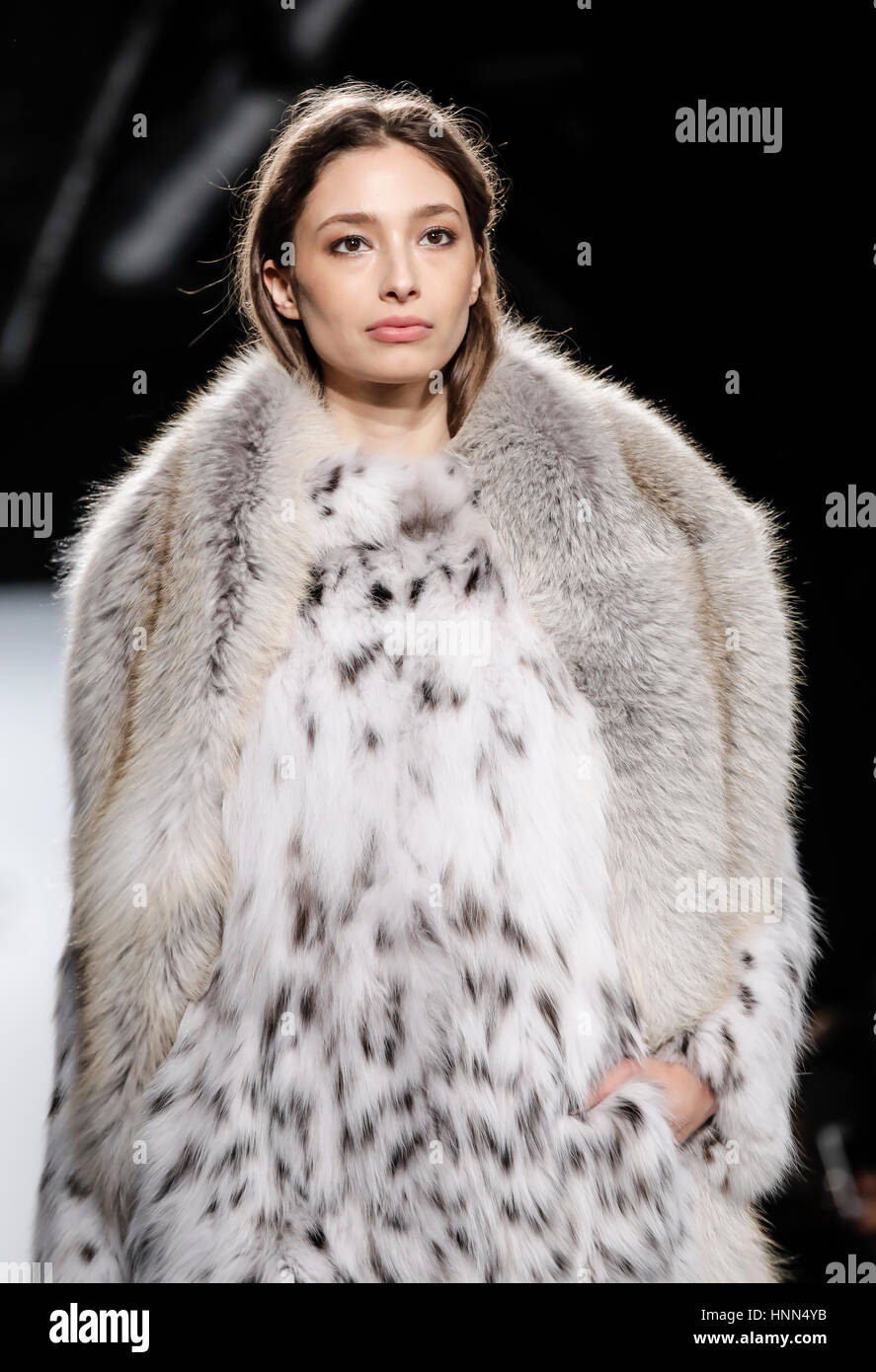 New York, NY, USA - February 14, 2017: Cristina Piccone walks runway ...