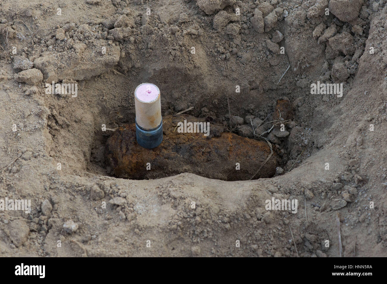 Schoenhausen, Germany. 15th Feb, 2017. A hollow charge covers a tank ...