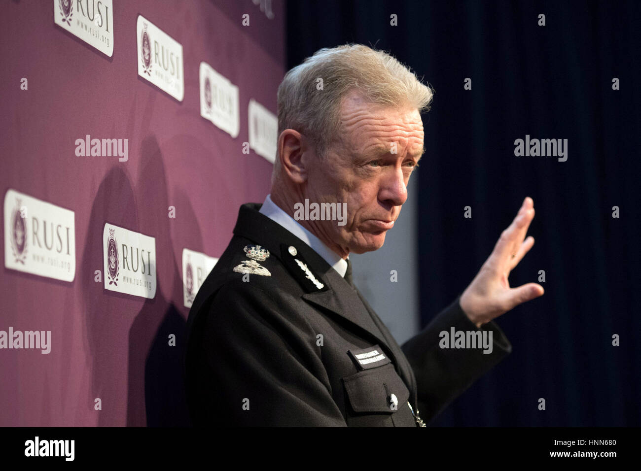 Sir Bernard Hogan-Howe makes a valedictory address to Royal United ...