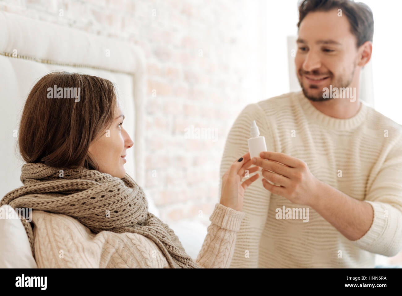 treatment concept. man curing sick people. look at the syringe. close ...