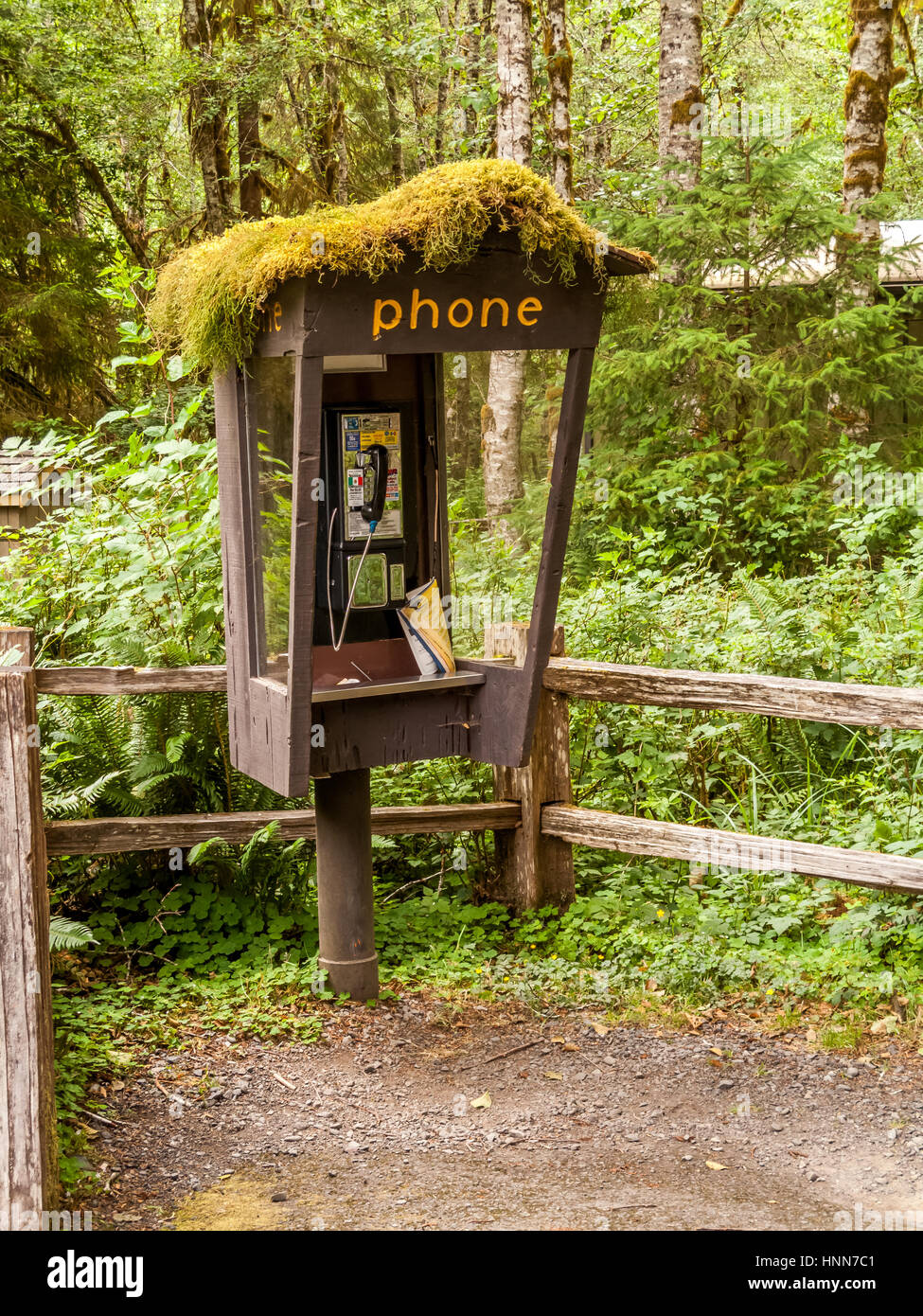 Washington State, USA : July 7, 2009 : Abandoned Phone booth into the ...