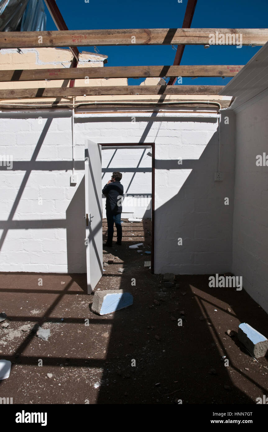 A farm house damaged by strong winds Giants Castle Kwazulu Natal South ...