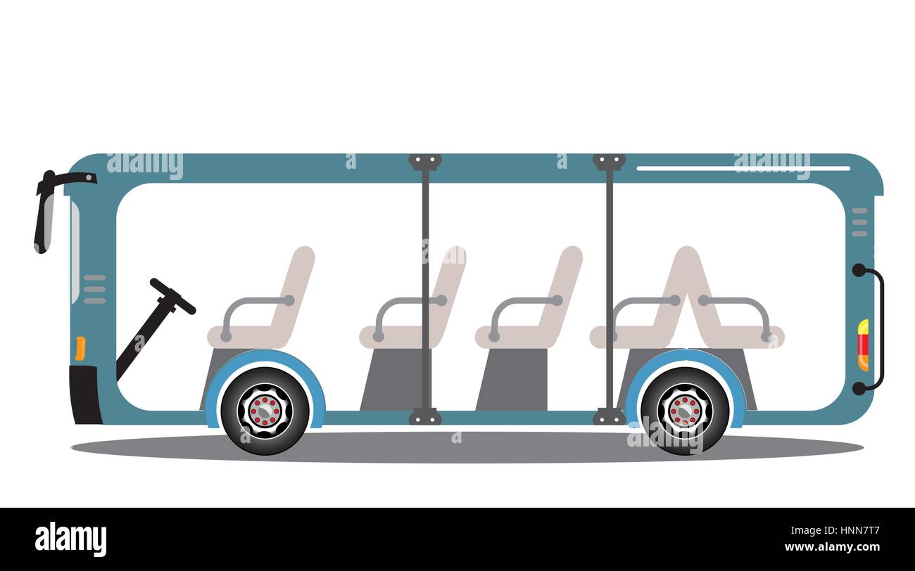 Open shuttle bus Cut Out Stock Images & Pictures - Alamy