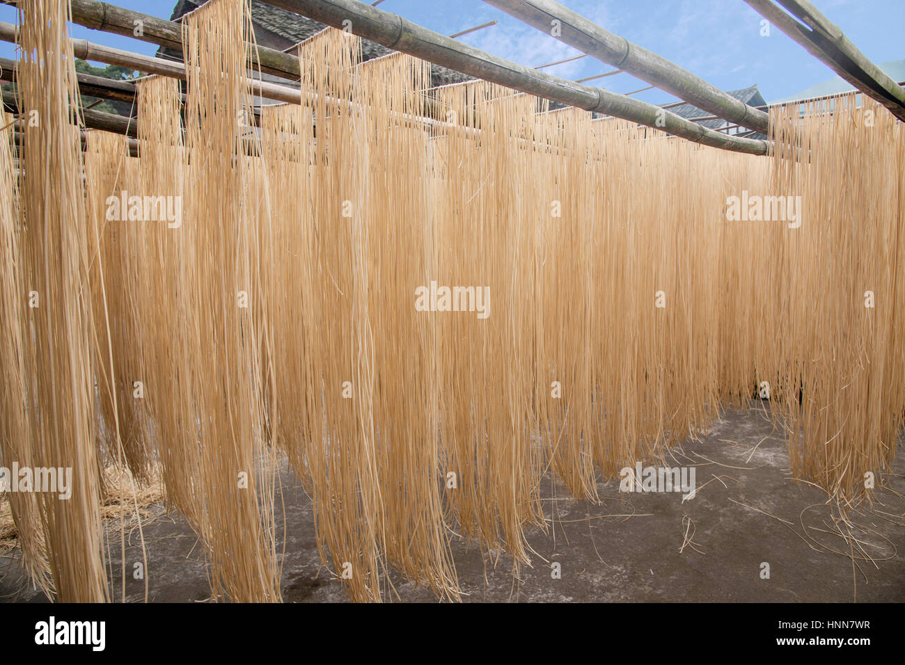 Hanging noodles workshop of Fengsheng town in Chongqing,China Stock ...
