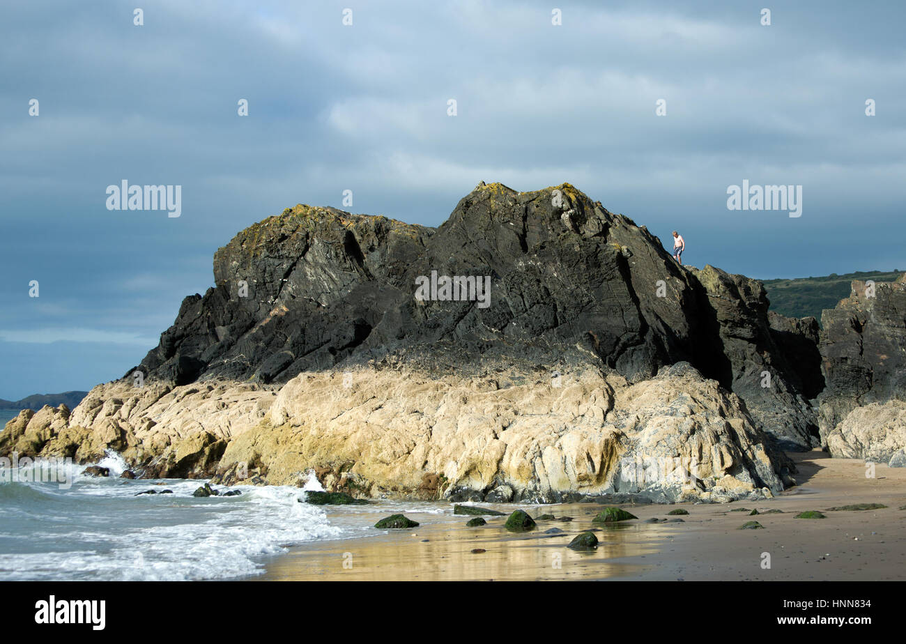 Tresaith beach hi-res stock photography and images - Alamy