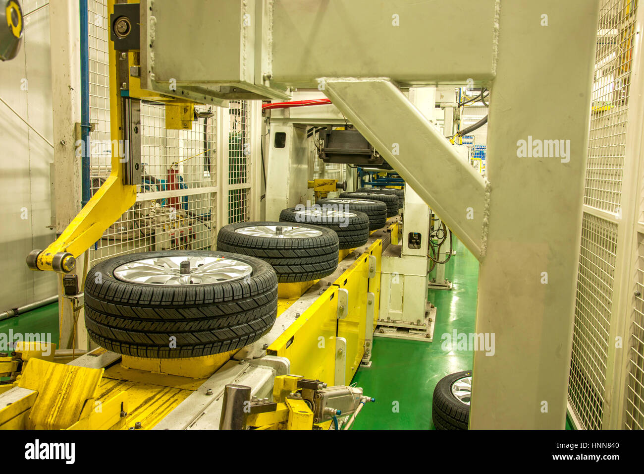 Automobile tire production line Stock Photo - Alamy
