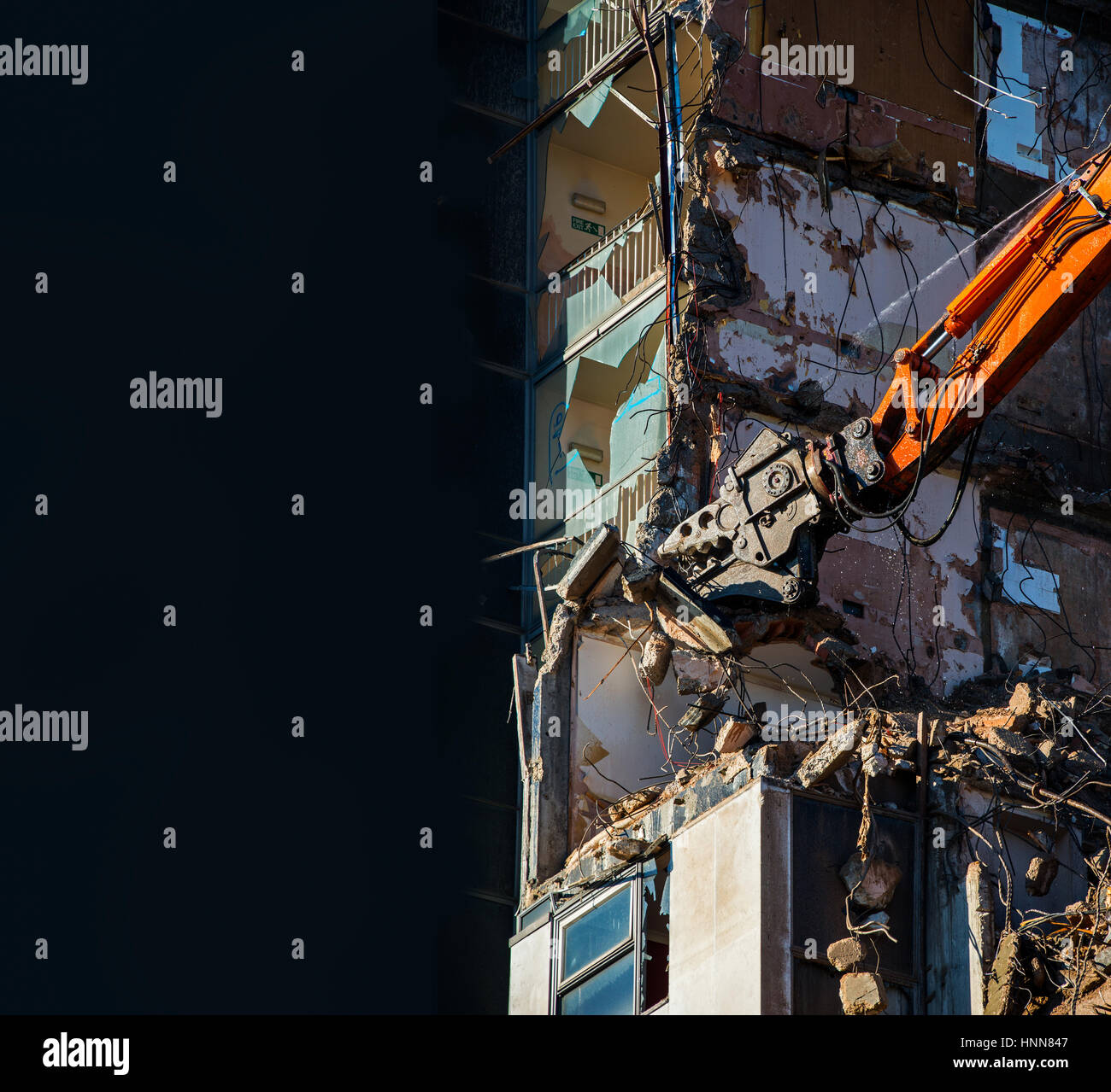 High reach demolition excavator hi-res stock photography and images - Alamy