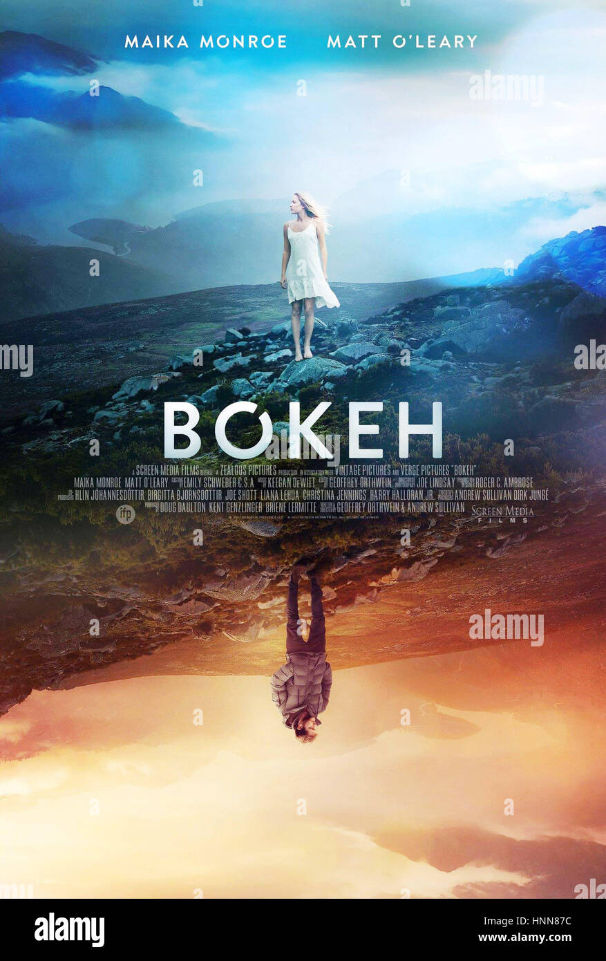 BOKEH, US poster, from top: Maika Monroe, Matt O'Leary, 2017. © Screen ...