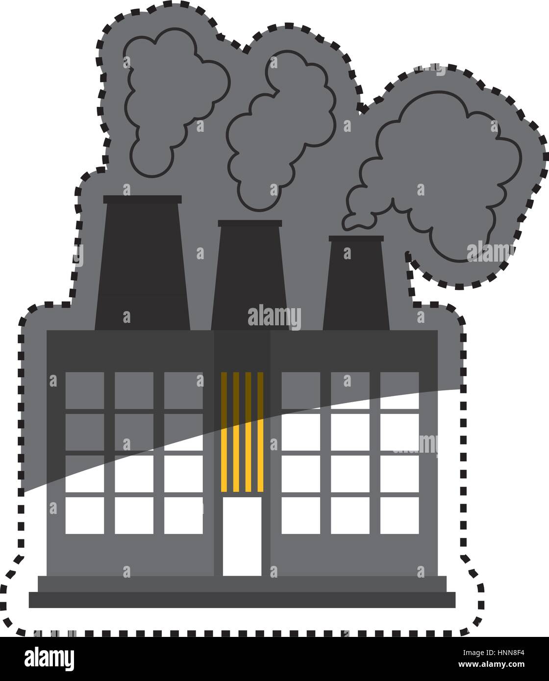 Factory or industry building symbol icon vector illustration graphic ...