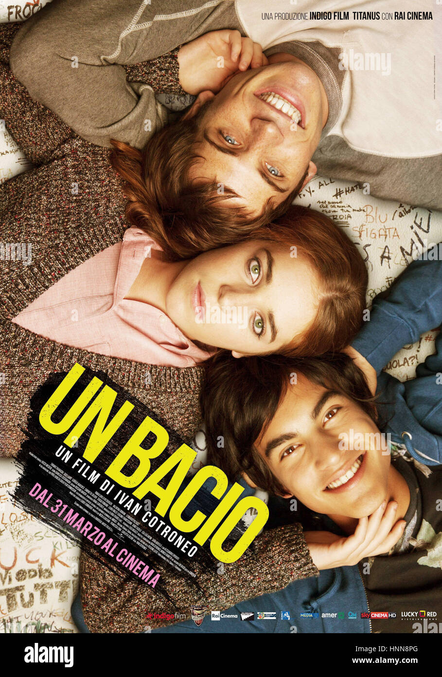 ONE KISS, (aka UN BACIO), Italian poster, from top: Leonardo Pazzagli ...