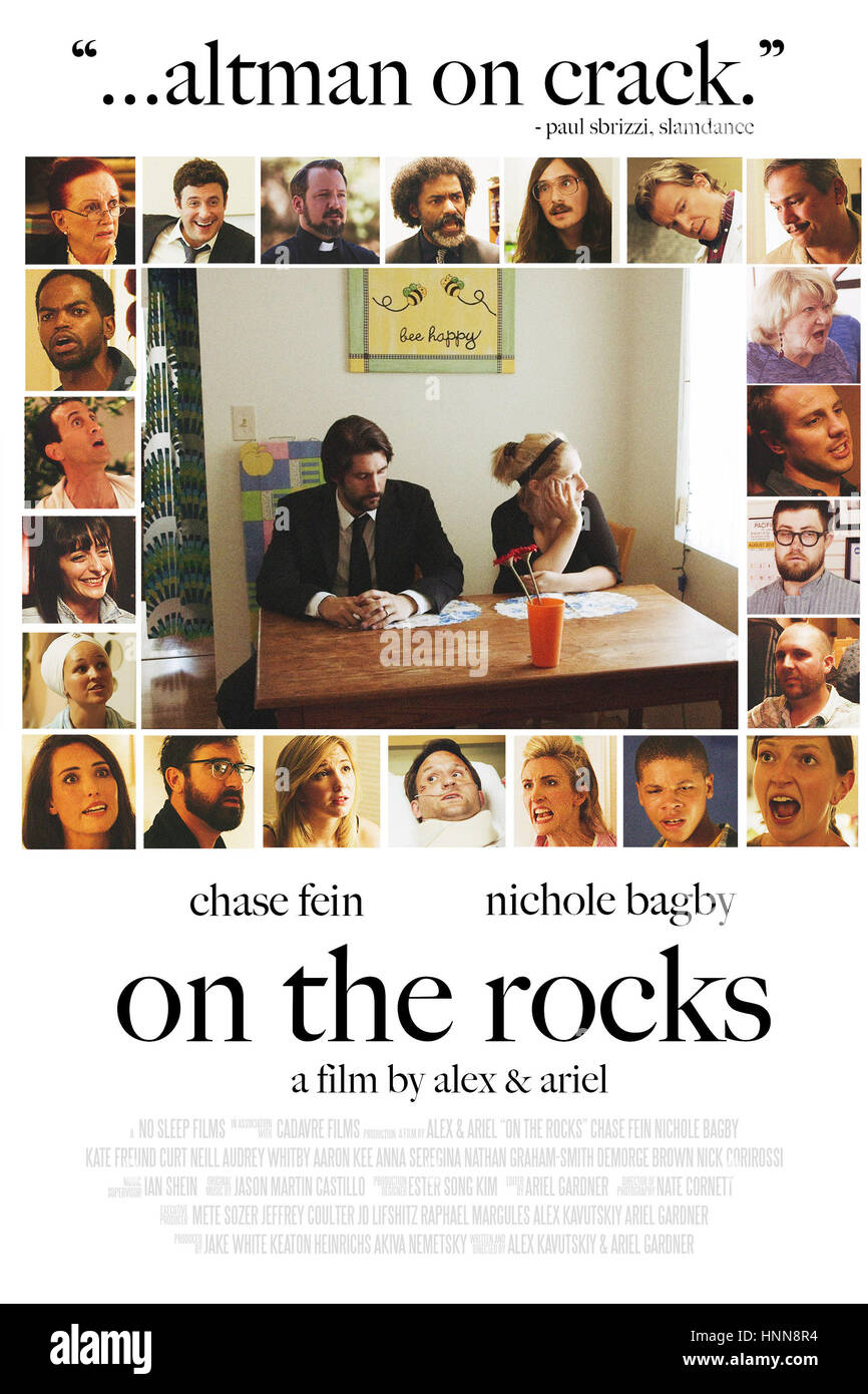 ON THE ROCKS, poster, center, from left: Chase Fein, Nichole Bagby, top ...
