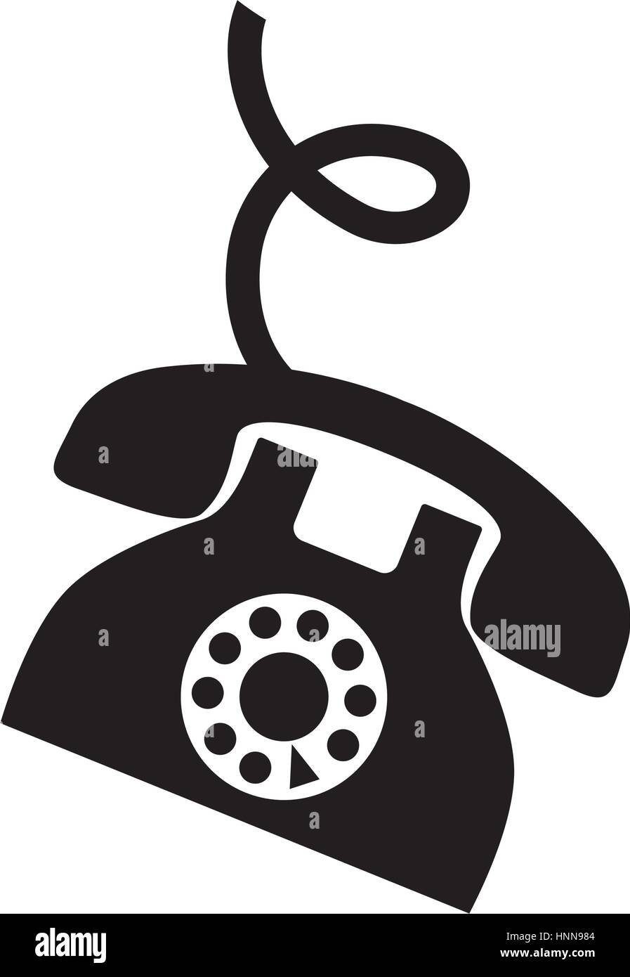 Telephone communication technology icon vector illustration graphic ...
