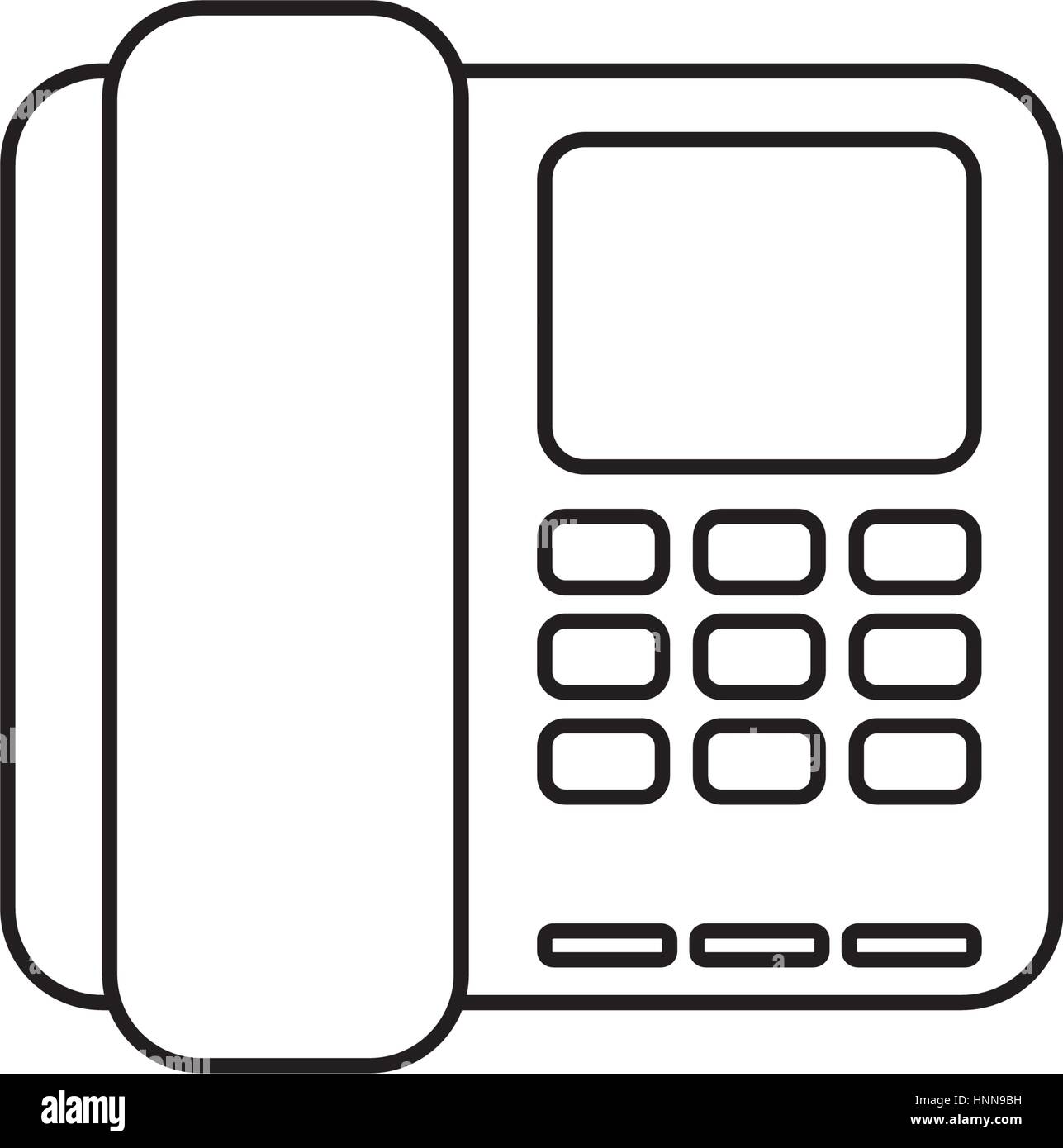 Telephone communication technology icon vector illustration graphic ...