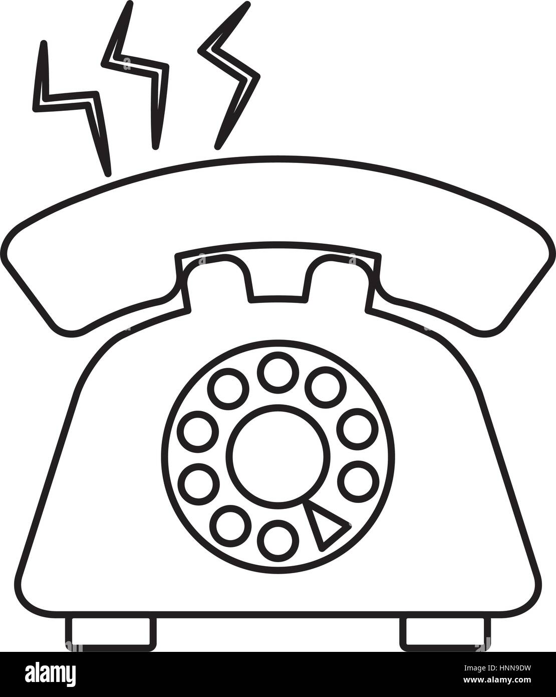 Telephone communication technology icon vector illustration graphic ...