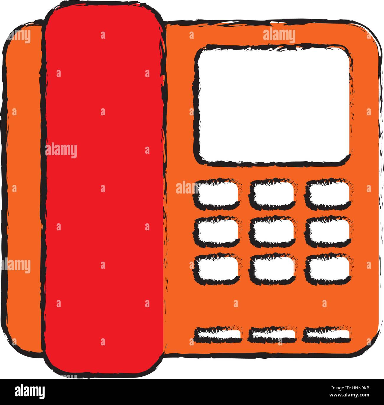 Telephone communication technology icon vector illustration graphic ...