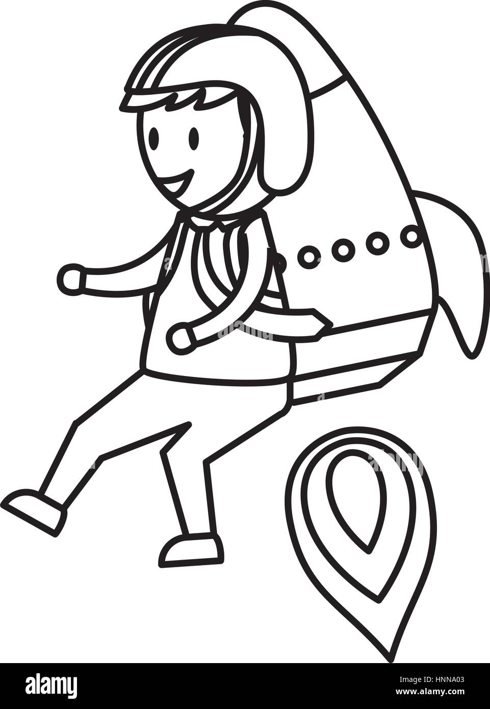 Jetpack Clipart Black And White