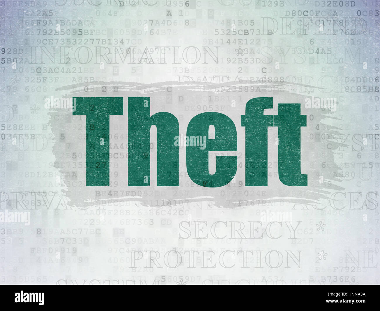 Security concept: Painted green text Theft on Digital Data Paper background with Tag Cloud Stock ...