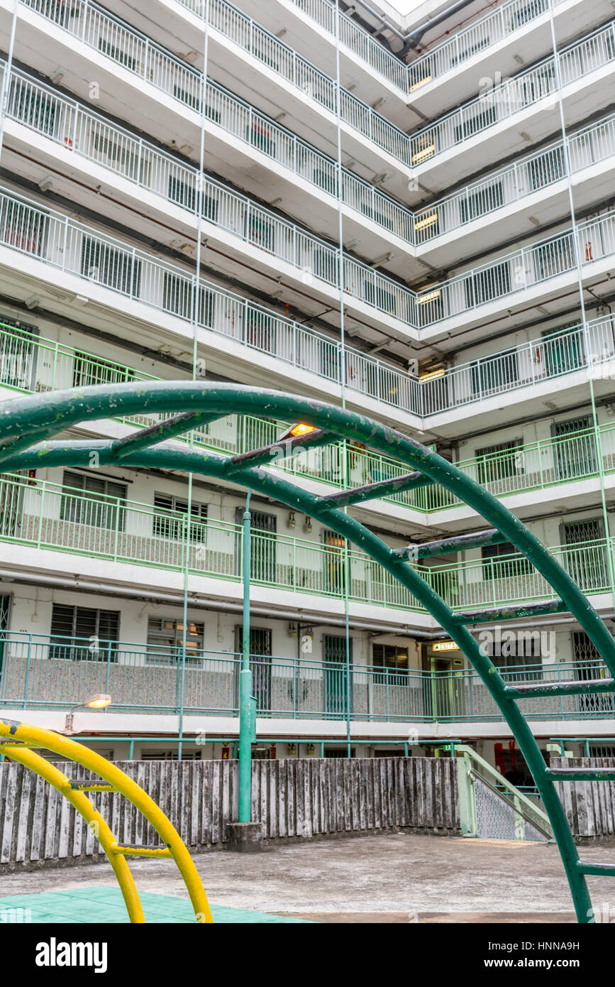 Special design building in Nam Shan Estate, Hong Kong Stock Photo - Alamy