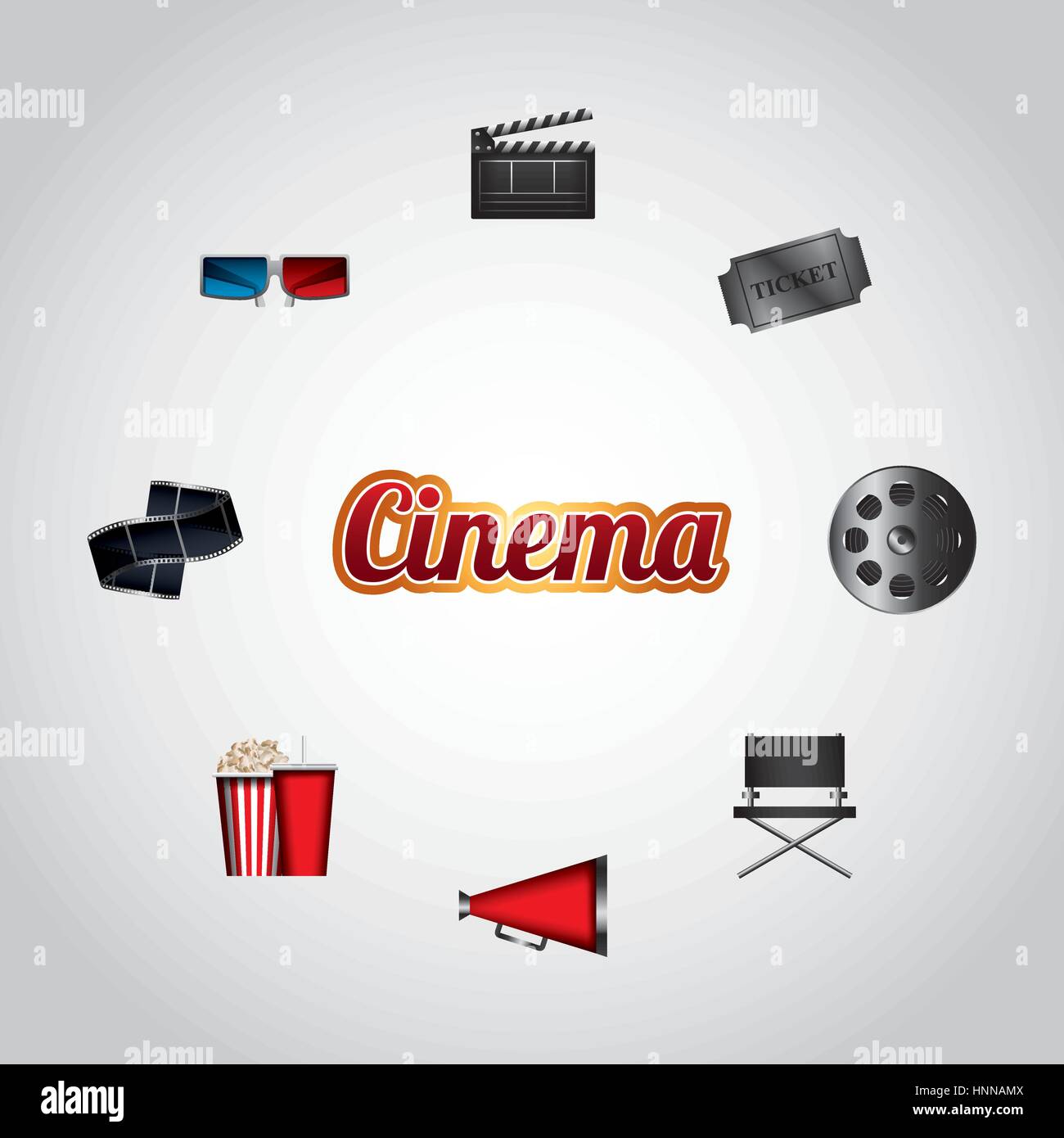 Movie cinema icons over Stock Vector Images - Alamy
