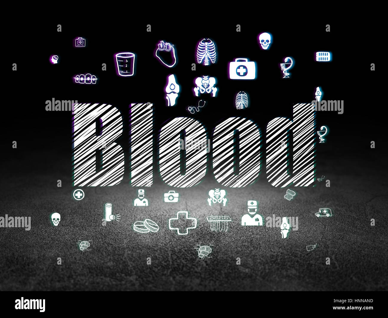 Healthcare concept: Blood in grunge dark room Stock Photo - Alamy