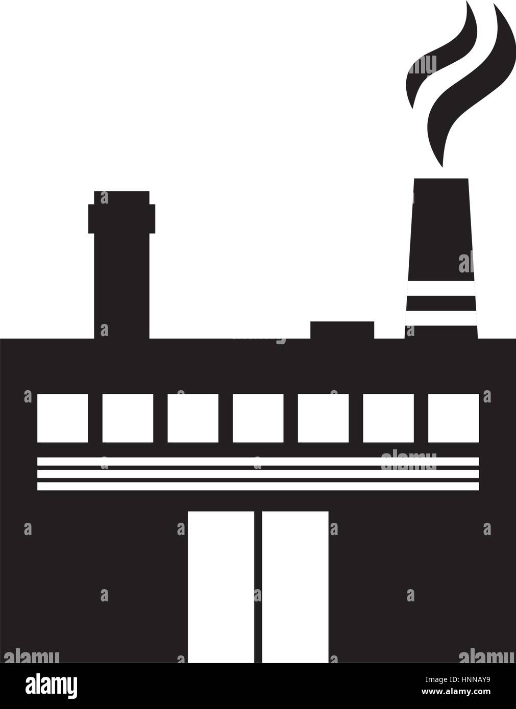 Factory or industry building symbol icon vector illustration graphic ...