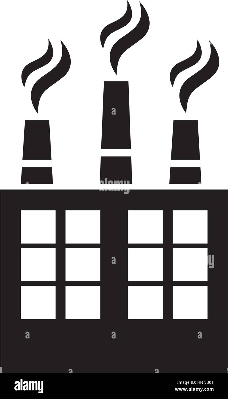 Factory or industry building symbol icon vector illustration graphic ...