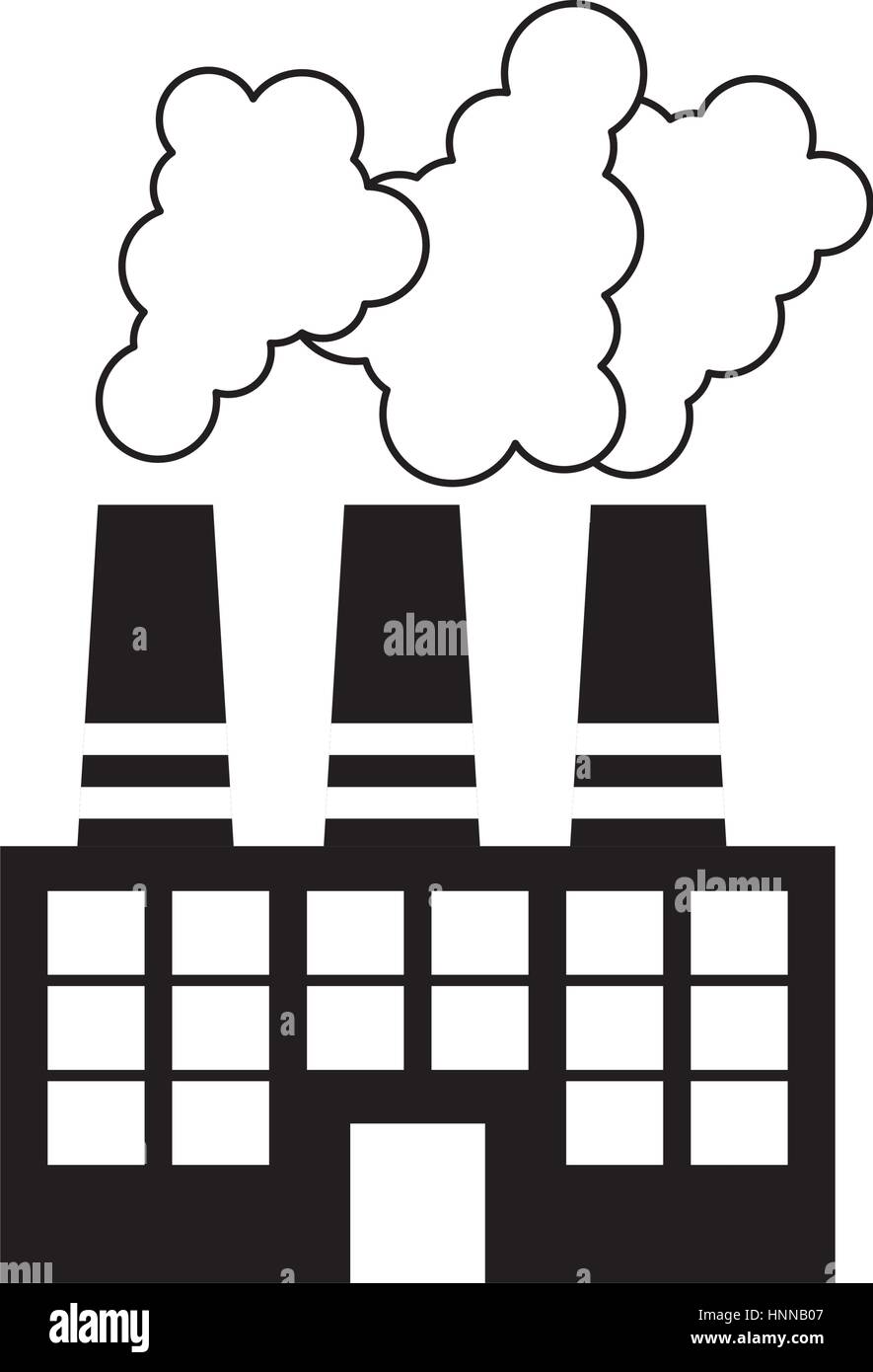 Factory or industry building symbol icon vector illustration graphic ...