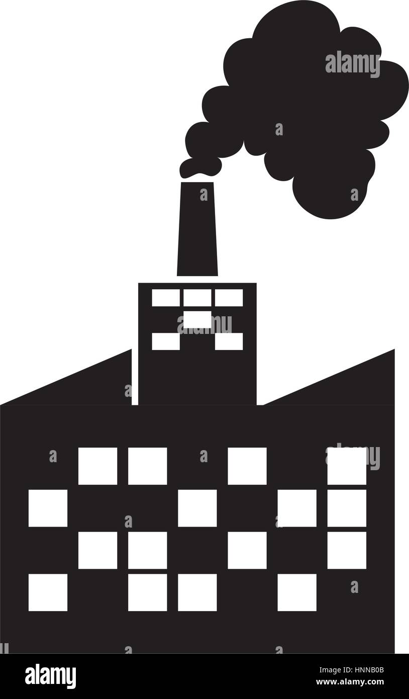 Factory or industry building symbol icon vector illustration graphic ...