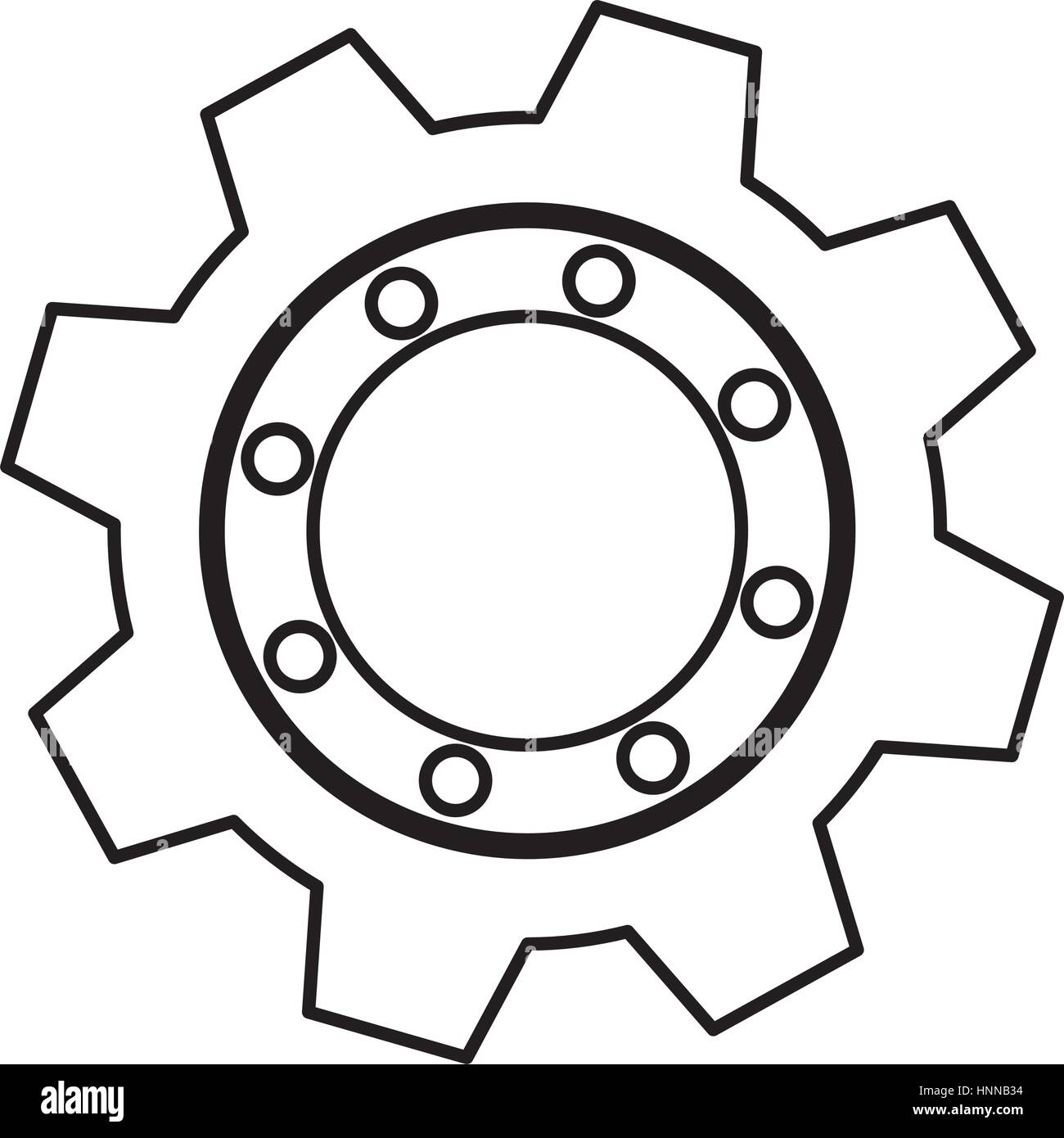 Gear industrial piece icon vector illustration graphic design Stock ...