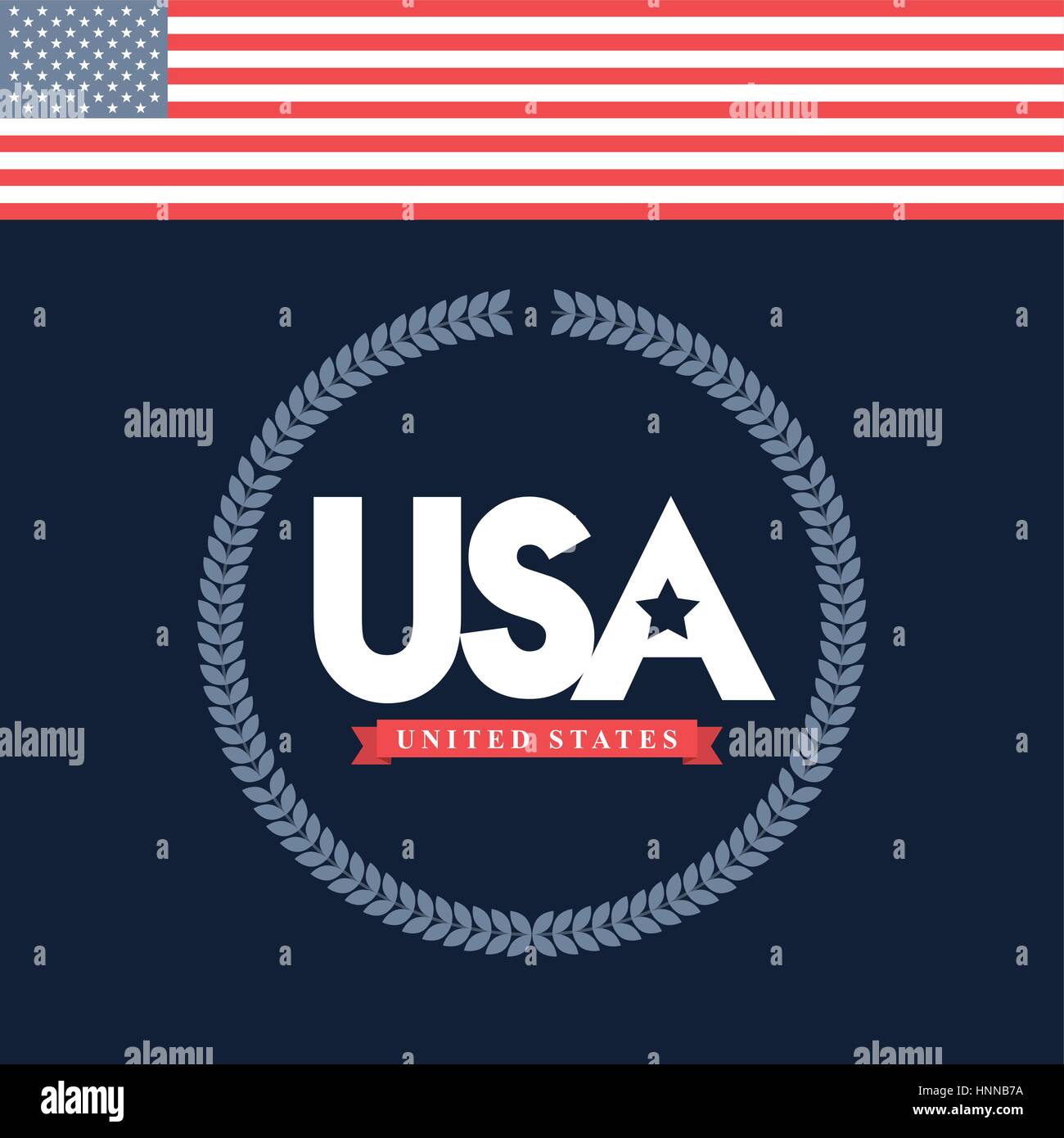 united states of america card with country flag icon. colorful design ...