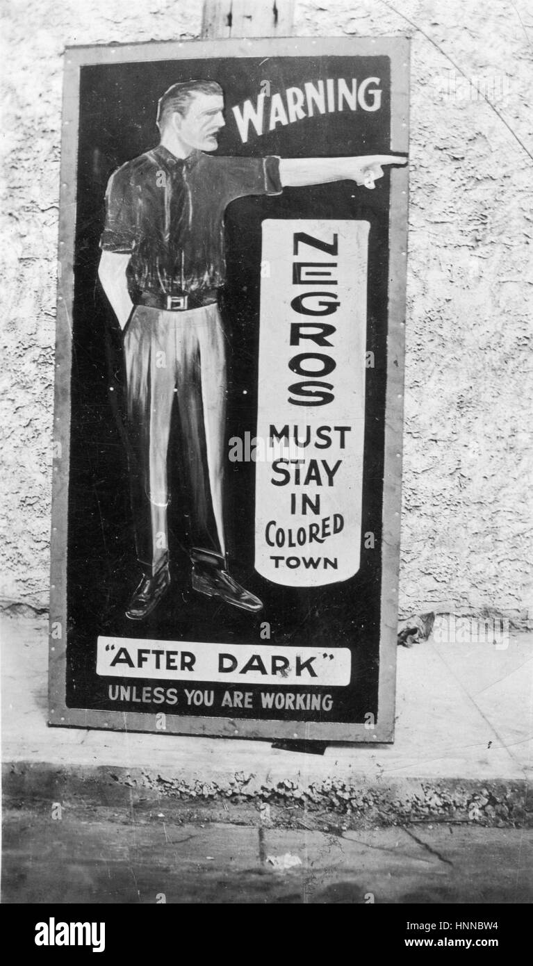 Racial Segregation Signs