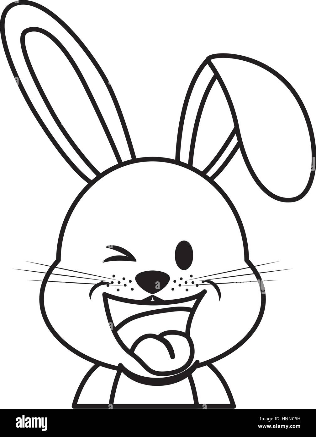 Cute rabbit cartoon icon vector illustration graphic design Stock ...