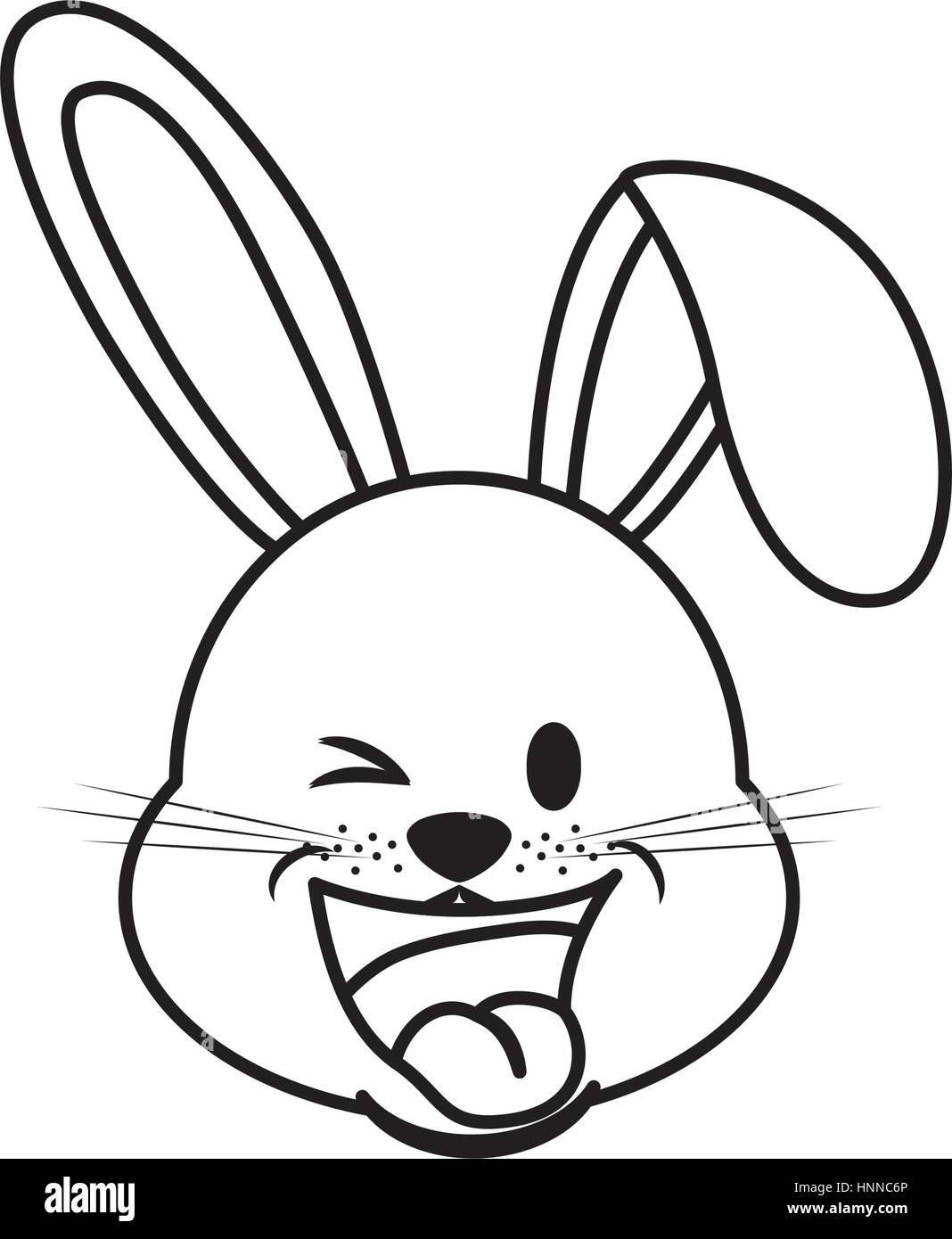 Cute rabbit cartoon icon vector illustration graphic design Stock ...
